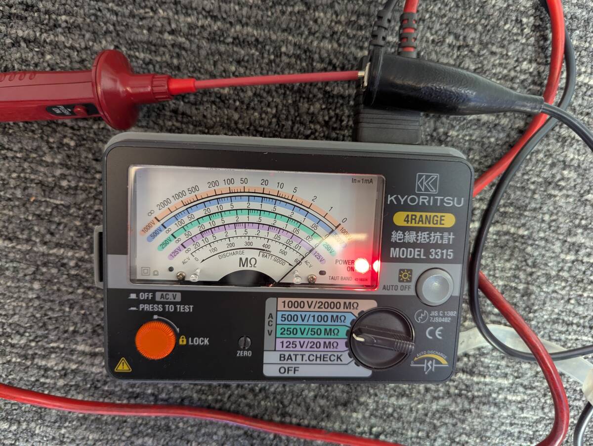 Yahoo!オークション - 絶縁抵抗計 MODEL 3315 共立 KYORITSU 4レンジ(