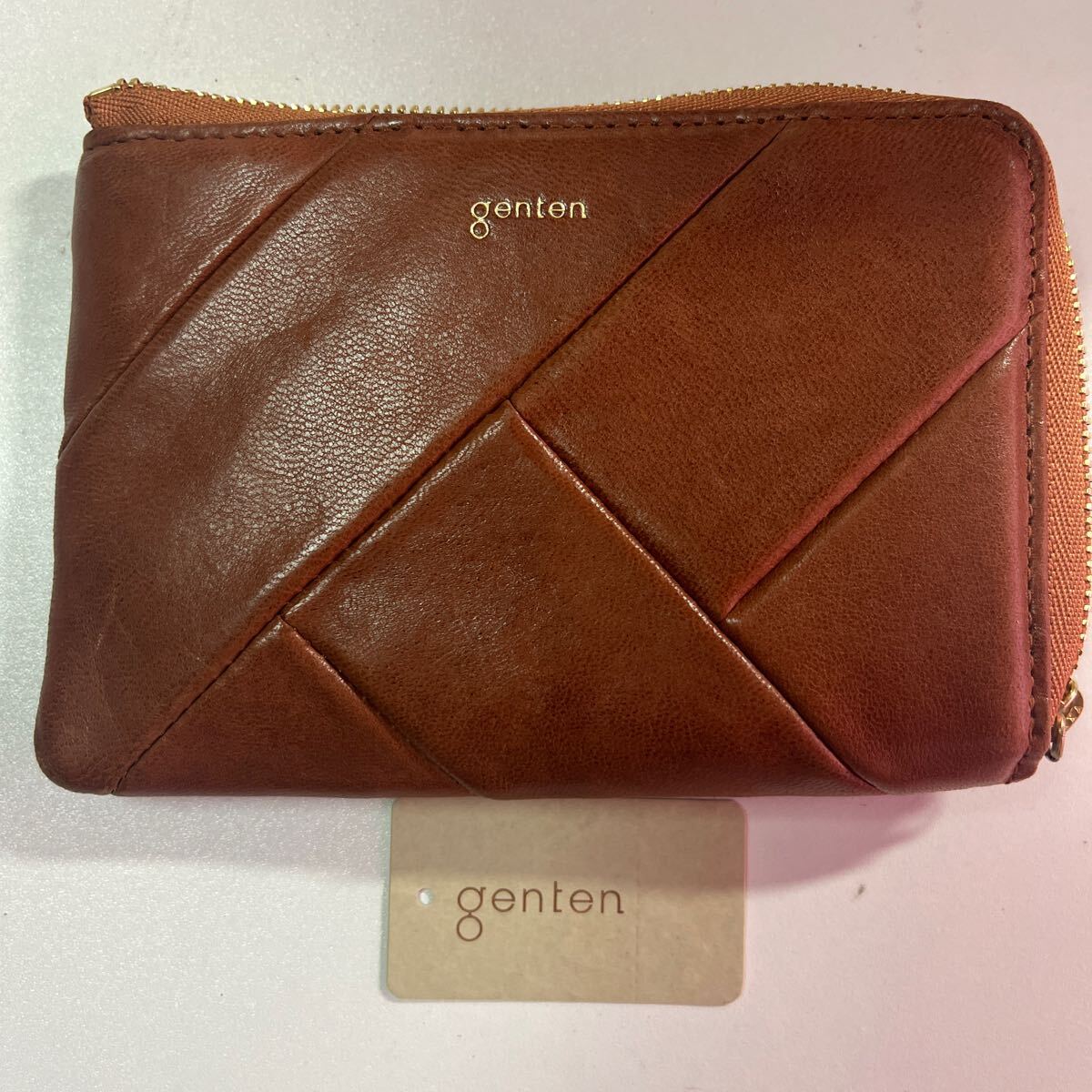 Yahoo!オークション - genten L字ファスナー財布 小銭入れ カードケー...