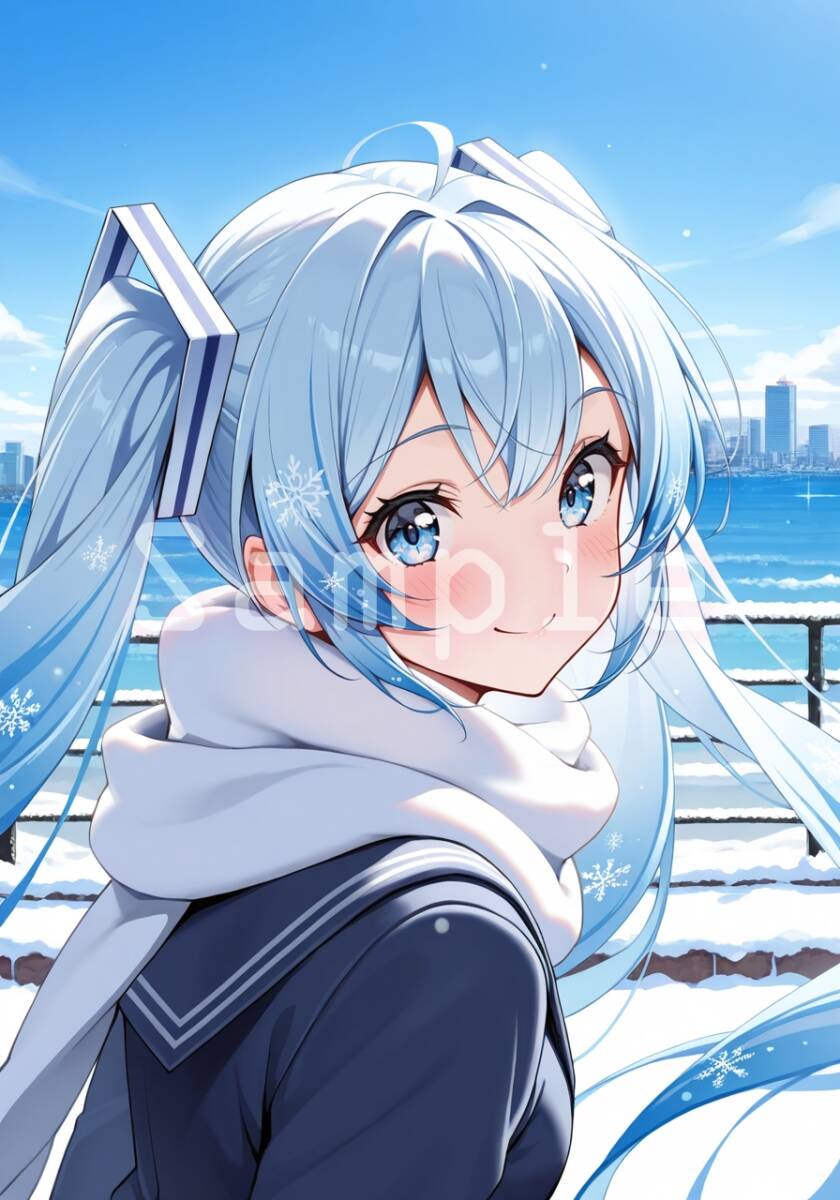 Yahoo!オークション - A071 雪ミク 初音ミク ボーカロイド ツインテー...