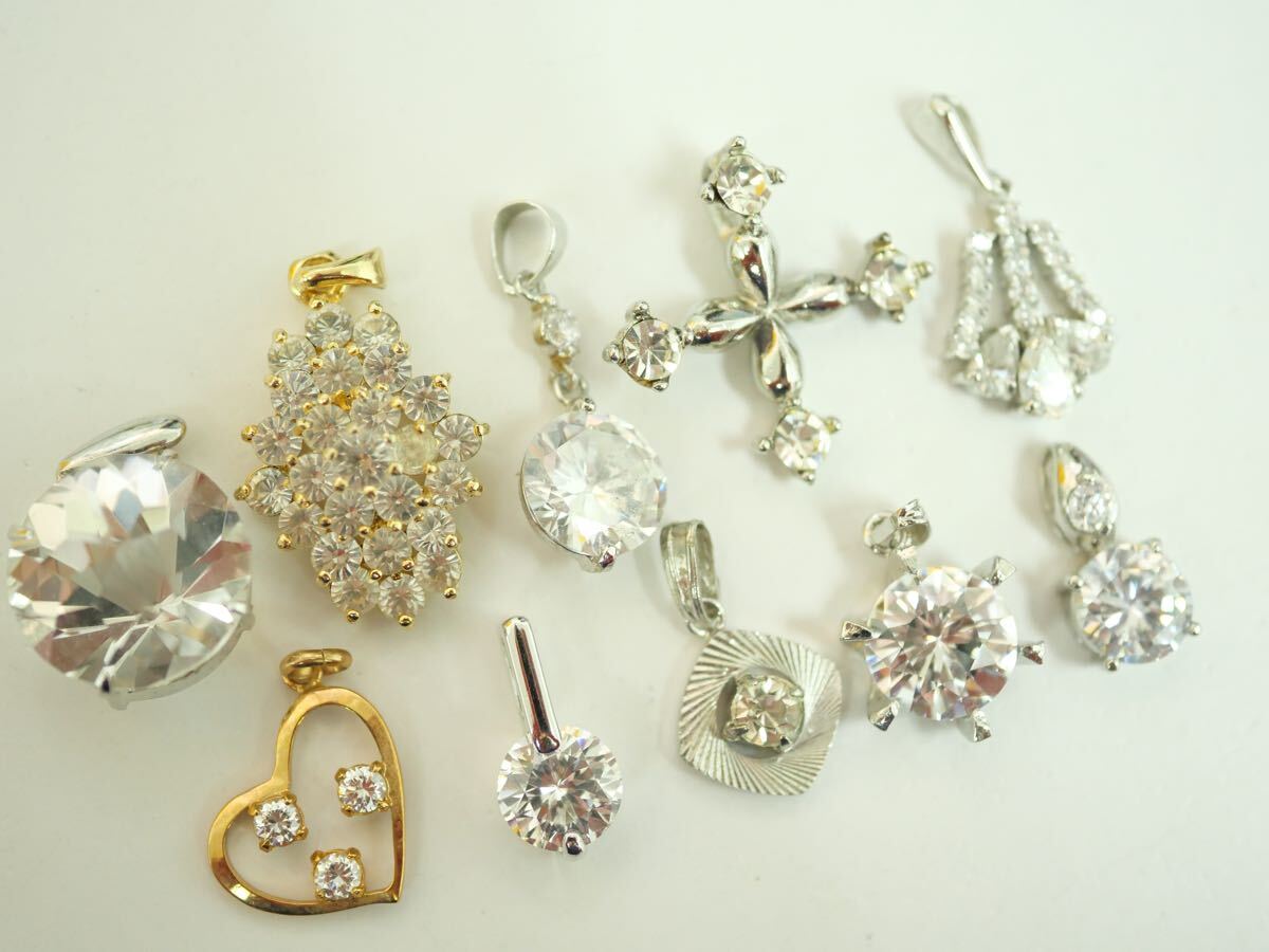 Yahoo!オークション - 【B71】キラキラ キュービックジルコニア cz な...