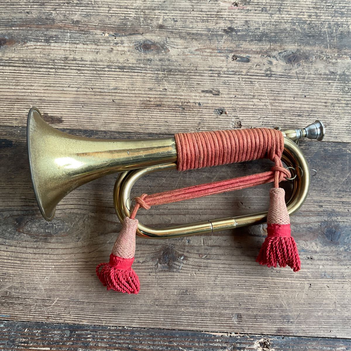 Yahoo!オークション - R06/状態良好 当時物 進軍ラッパ 軍隊ラッパ 軍...