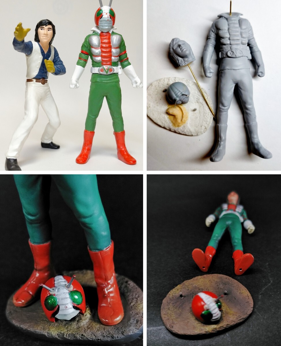 Yahoo!オークション - HG仮面ライダー 仮面ライダーV3 HGリペイント 改...