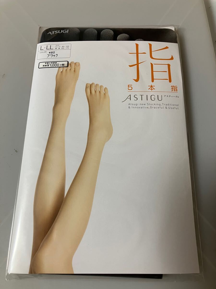 Yahoo!オークション - ATSUGI ASTIGU L-LL 指 5本 panty stocking ブラ...