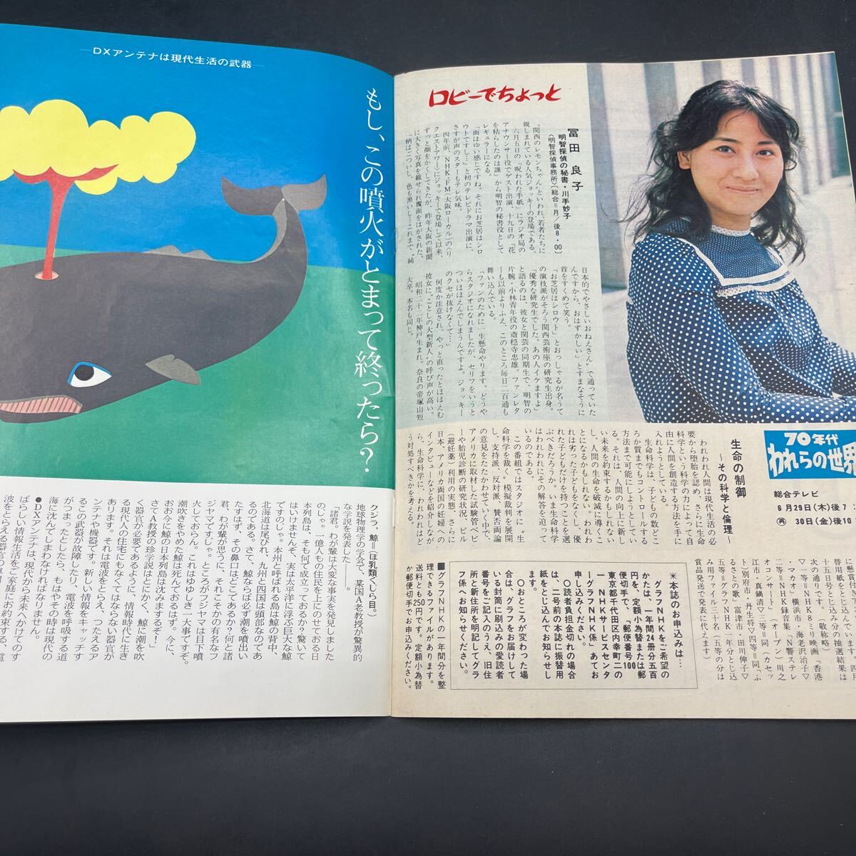 Yahoo!オークション - 『グラフNHK’72.6』藍より青く 真野洋子 山田太...