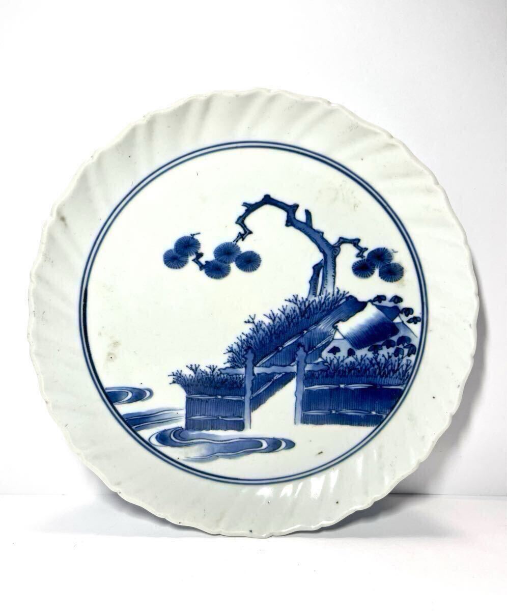 剣 柴田コレクション part2 同手掲載品 古伊万里 藍柿 柴垣東屋松文 捻輪花皿 江戸中期 元禄 1688年-1704頃 本物保証 本はつきません(染付)｜売買されたオークション情報 ...
