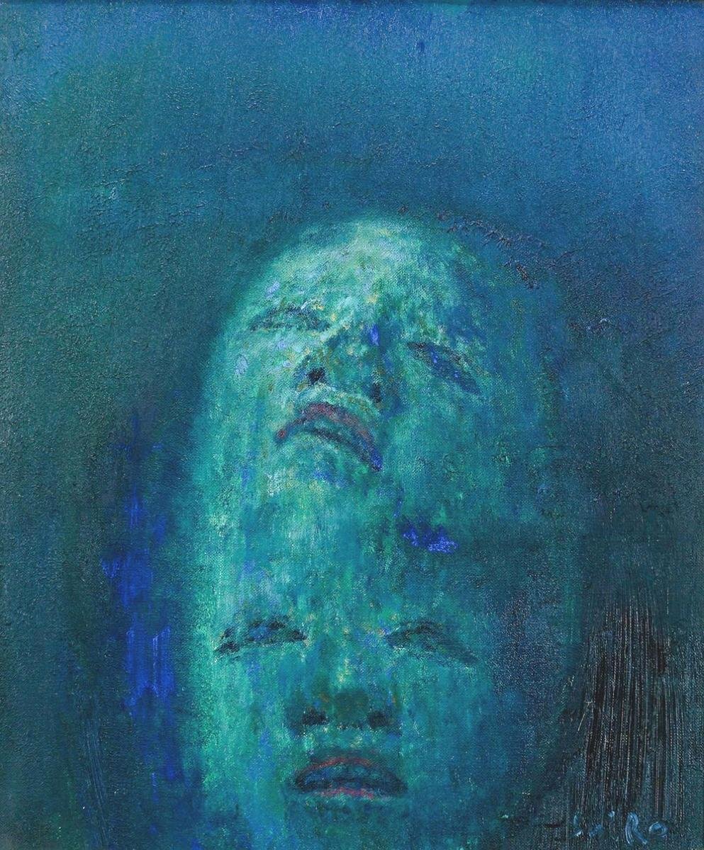 真作】【WISH】和気史郎「現(うつつ)」油彩 8号 ◇幽玄・能画 真作】【WISH】和気史郎「現(うつつ)」油彩 8号 ◇幽玄・能画
