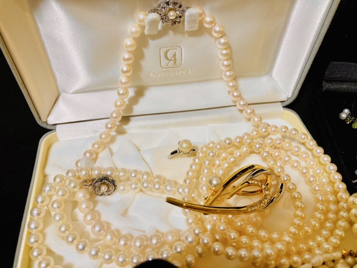 Yahoo!オークション - 【真珠 パール系 4.6kg】K18 SILVER 刻印含む 本...