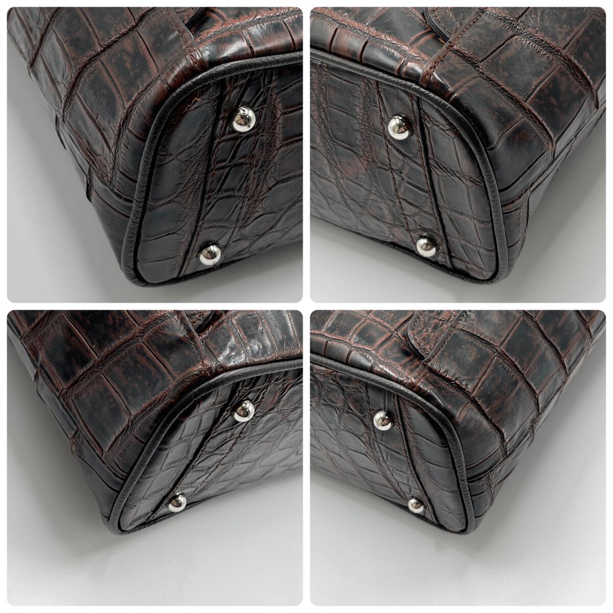 Yahoo!オークション - 定価59万 極美品 JRA認定 クロコダイル クロコ ...