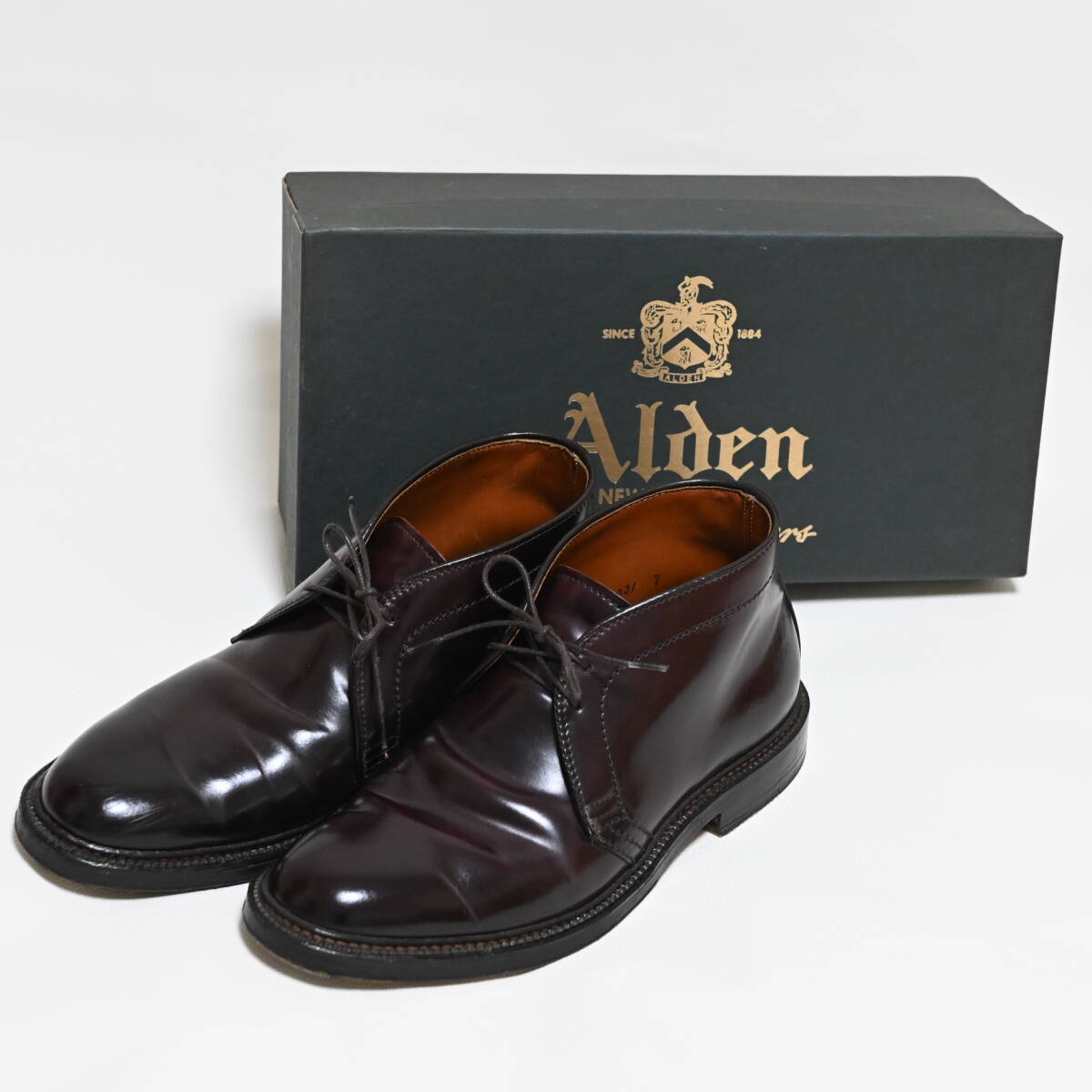 Yahoo!オークション - ALDEN 美品 7E オールデン 1339 チャッカ バーガ...