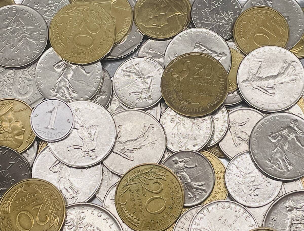 Yahoo!オークション - 1円～ 外国コイン 古銭 まとめ 740g フランス フ...