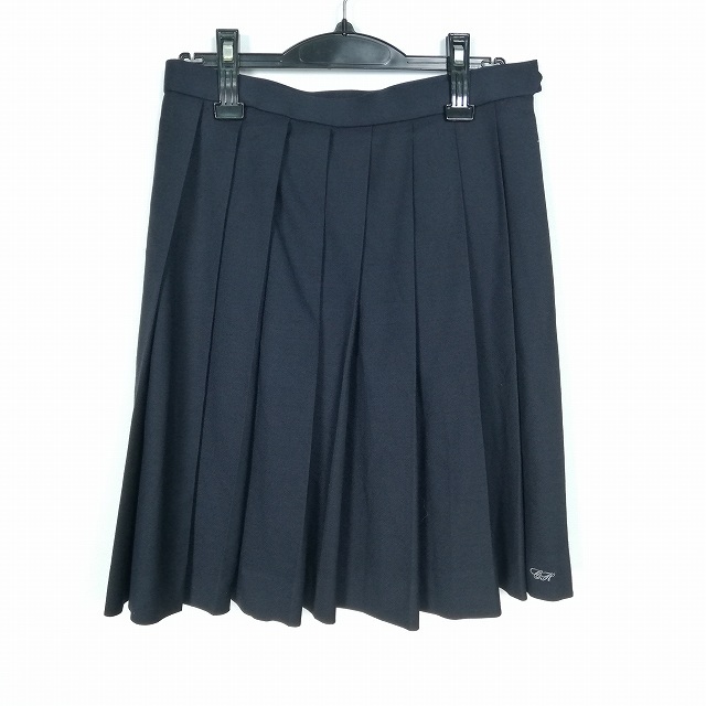 Yahoo!オークション - 1円 スクールスカート 冬物 w63-丈53 紺 熊本千...
