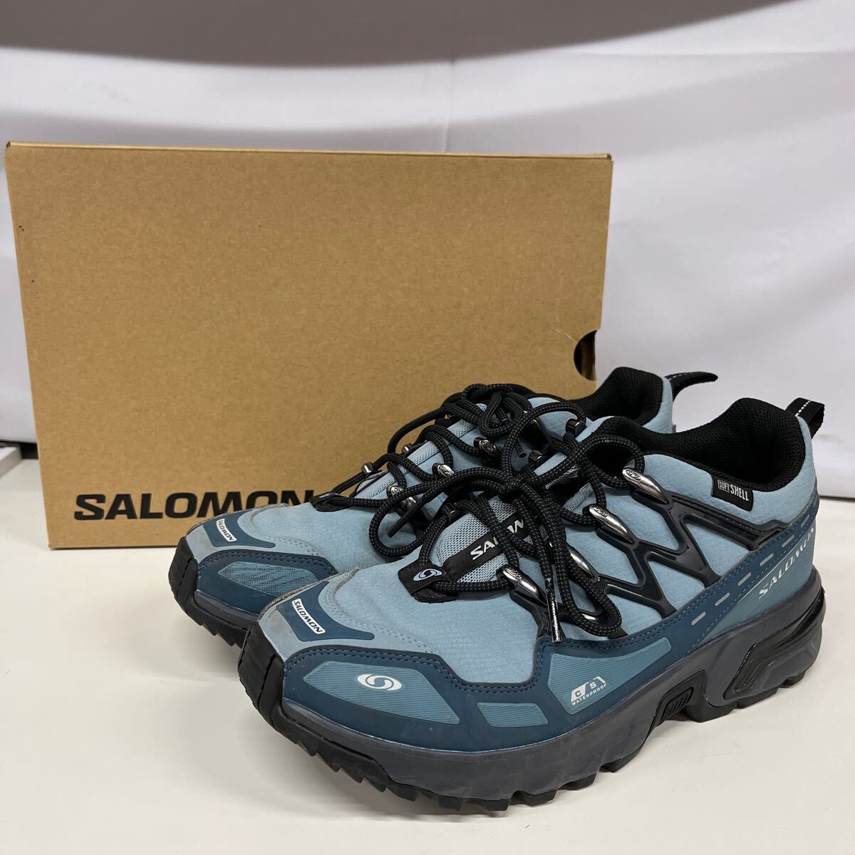 Yahoo!オークション - A818/【美品】SALOMON サロモン スニーカー ブラ...