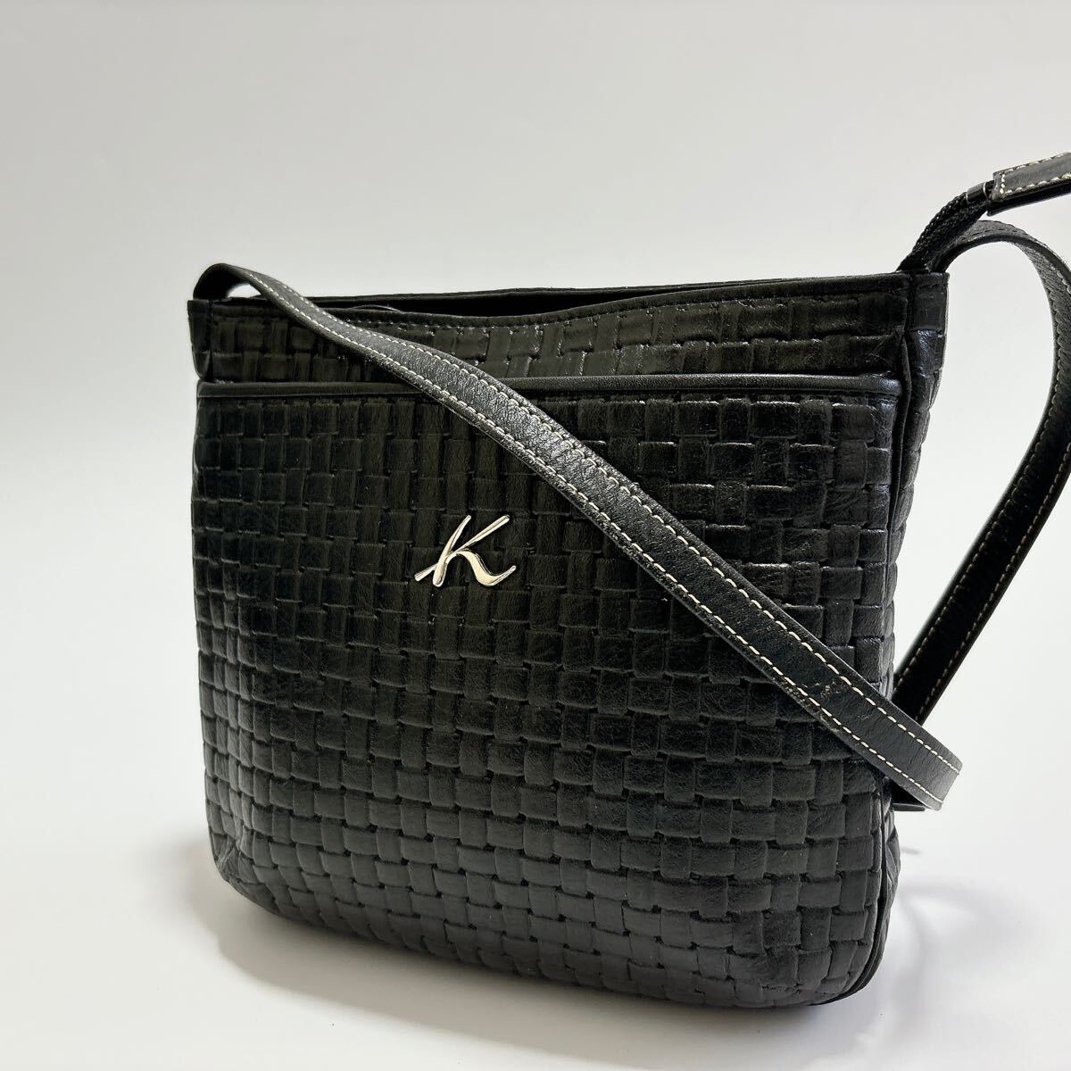 Yahoo!オークション - m56 KITAMURA キタムラ ショルダーバッグ 編み込...
