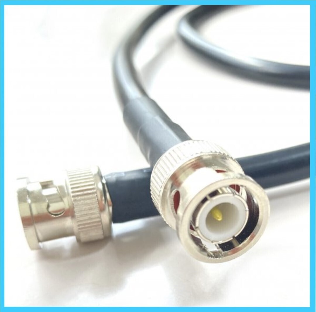 Yahoo!オークション - BNC 同軸ケーブル 1m 5Dケーブル 両端BNC 中継ケ...