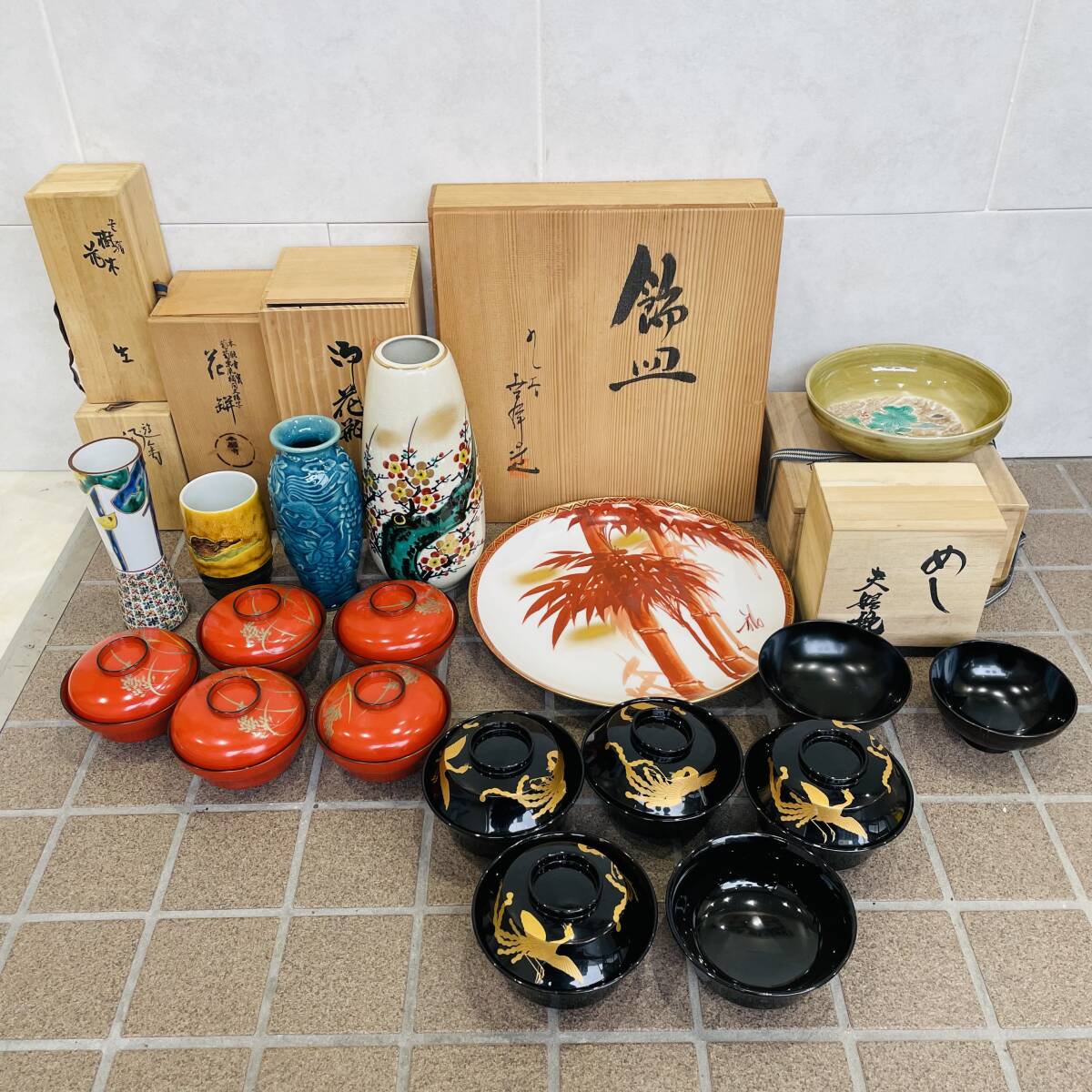 Yahoo!オークション - V610 花器 菓子器 椀 まとめ 花瓶 花入 夫婦椀 ...