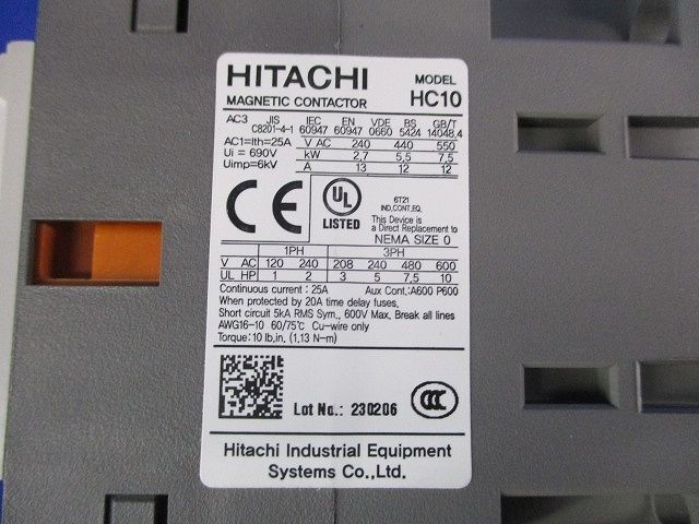 Yahoo!オークション - 標準形電磁接触器・開閉器 10A 2Eサーマルリレー...