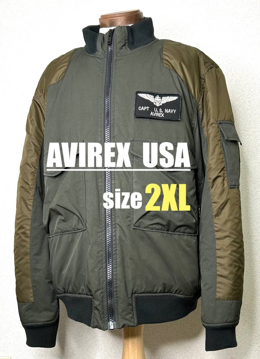 Yahoo!オークション - 良品①AVIREX【2XL】ナイロンJKT MA1 TOPGUN ア...