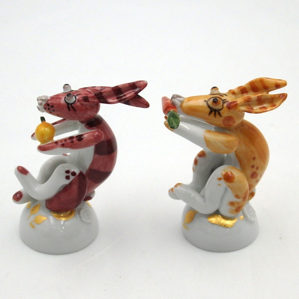 Yahoo!オークション - 1円〜 Meissen マイセン 卯 ウサギ フィギュリン...
