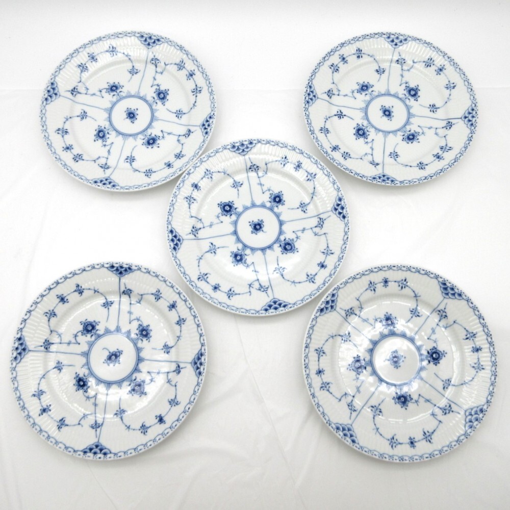 Yahoo!オークション - 1円〜 ロイヤルコペンハーゲン ブルーフルーテッ...