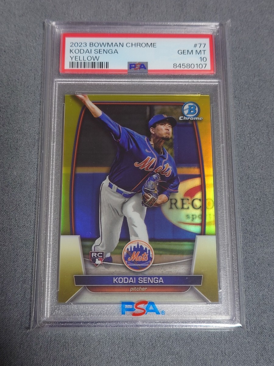 Yahoo!オークション - 2023 bowman chrome #77 KODAI SENGA YELLOW RC ...