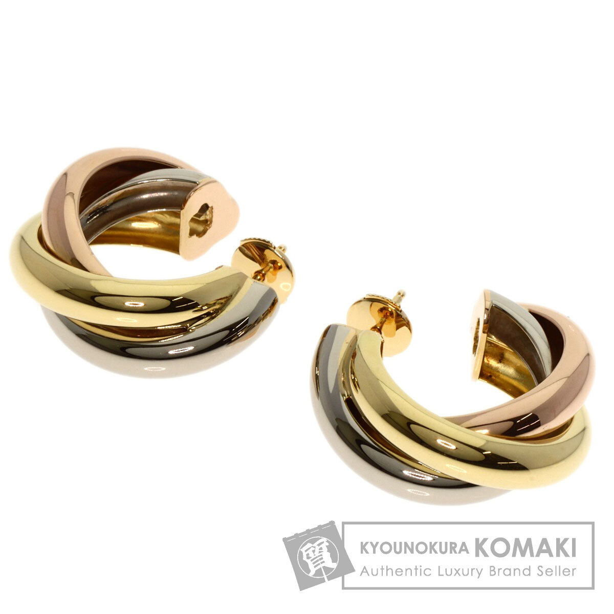 Yahoo!オークション - CARTIER カルティエ トリニティ LM ピアス K18イ...