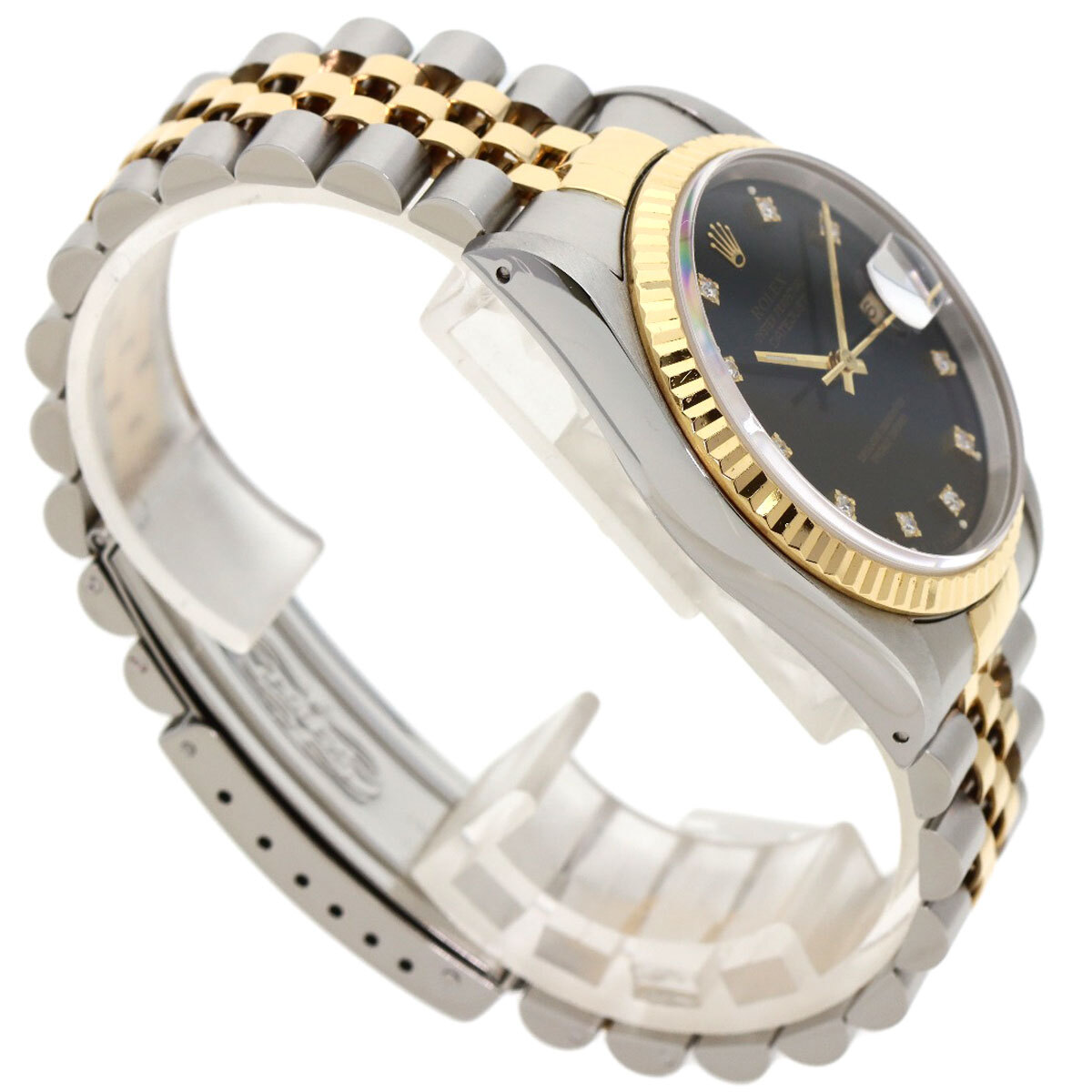 Yahoo!オークション - ROLEX ロレックス 16233G デイトジャスト 10P ダ...