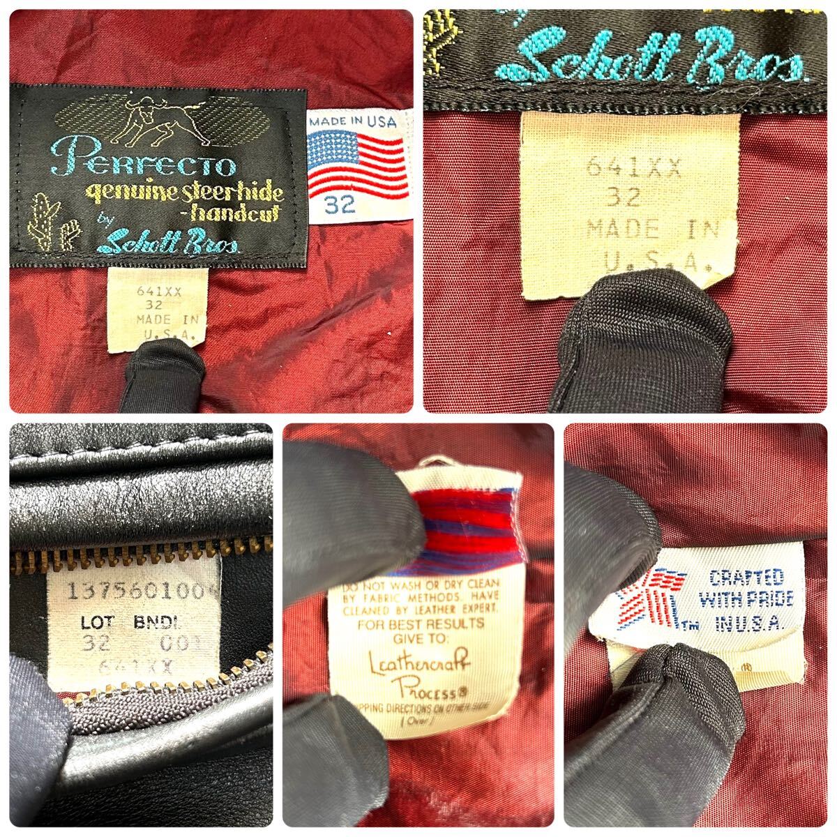 Yahoo!オークション - 1円【641XX】Schott ショット シングルライダー...