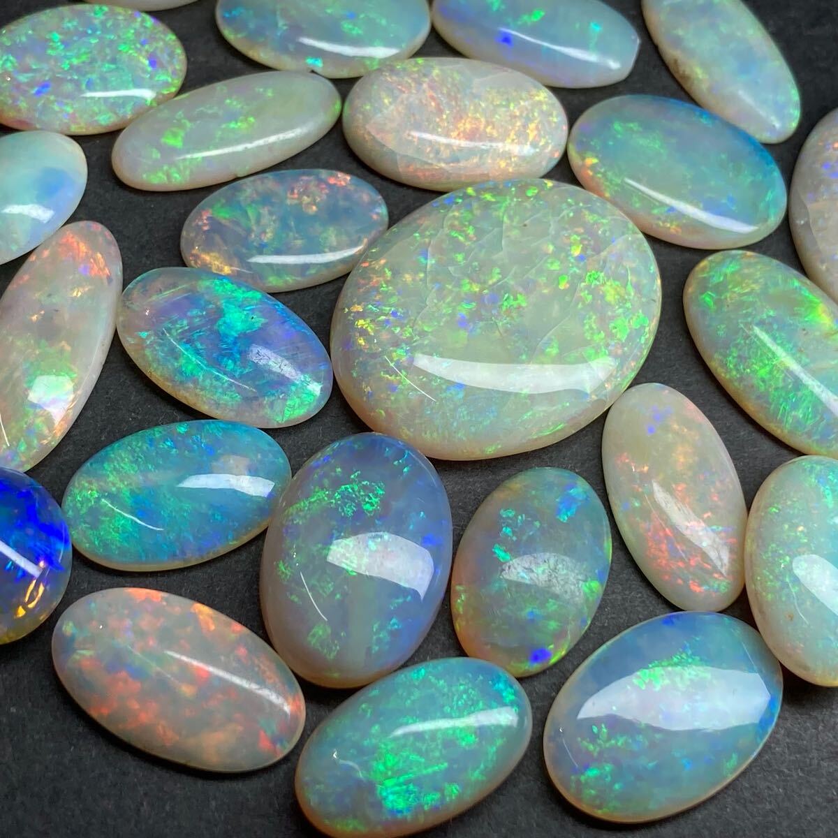 Yahoo!オークション - 1円〜 大粒 遊色効果 天然オパールおまとめ205....