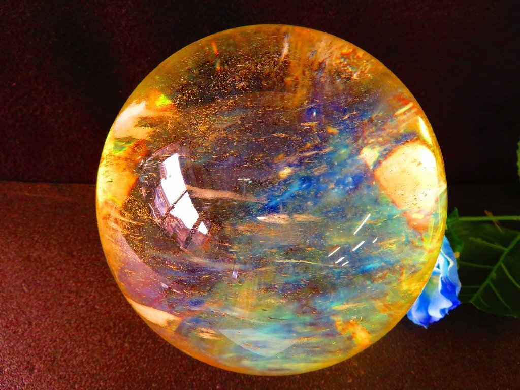 Yahoo!オークション - 絶品 超綺麗K9シトリン水晶丸玉 超巨大4.3kg ...