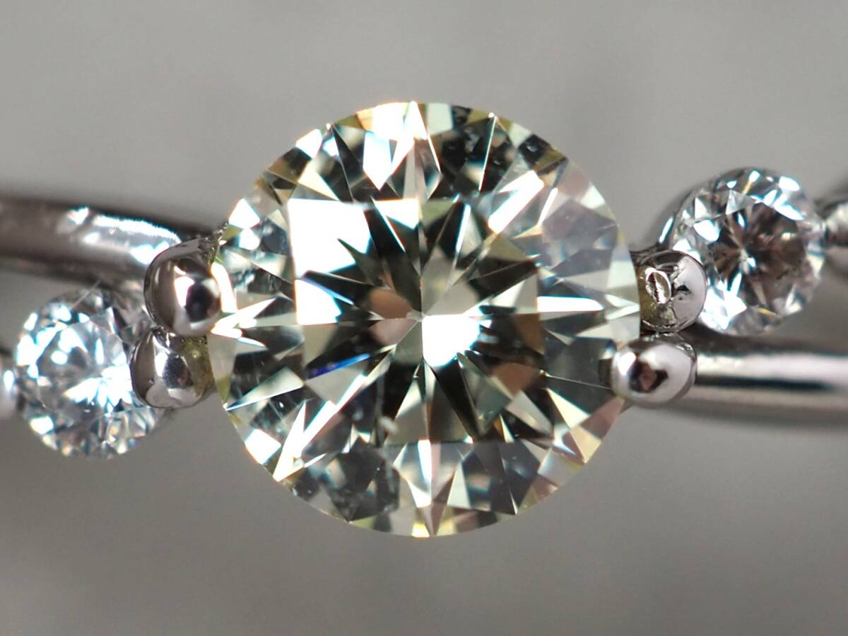 Yahoo!オークション - 【5803A】Pt900 天然ダイヤモンド 0.441ct/0.14c...