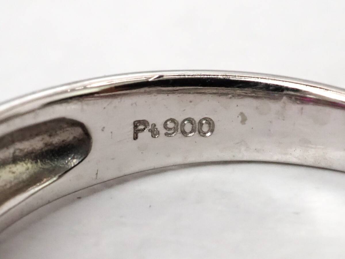 Yahoo!オークション - 【5904E】Pt900 天然ルビー 天然ダイヤモンド 0....