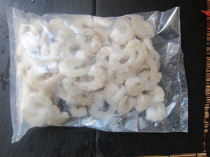 Yahoo!オークション - 特大「バナメイ海老3L-800g」IQF 特大ムキエビ.....