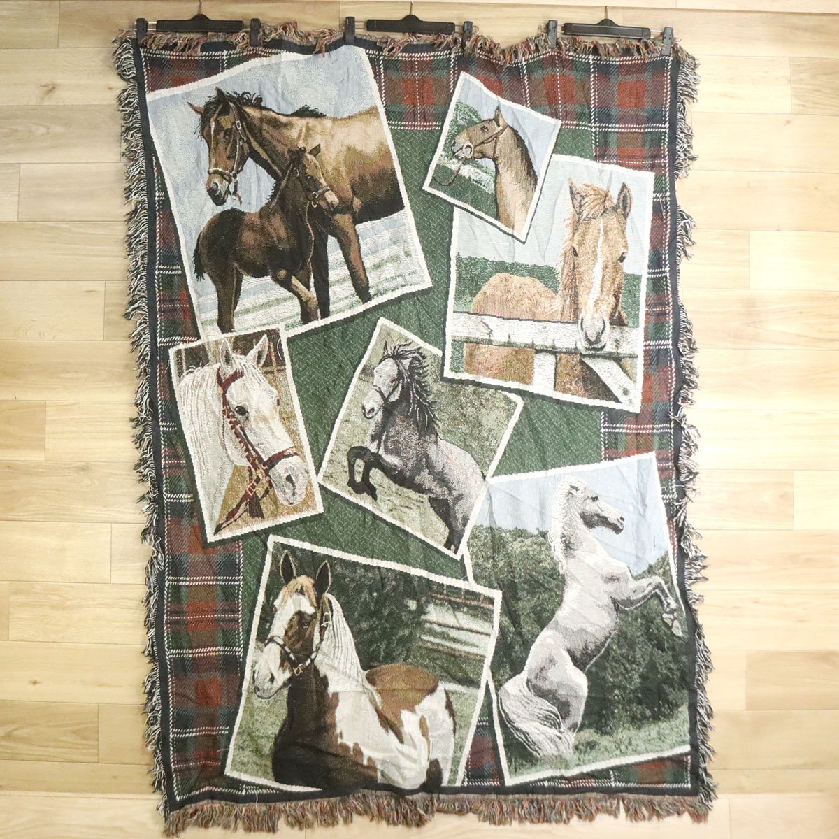 Yahoo!オークション - X1I/O12.25-1 アニマル柄 馬 ホース ラグ マット...