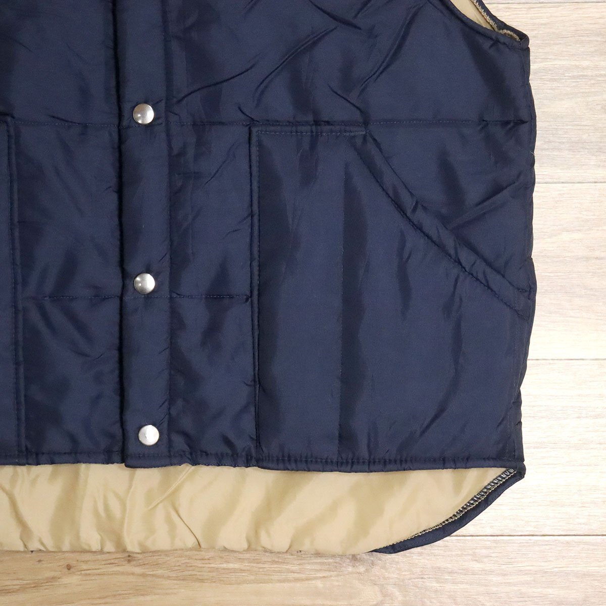 Yahoo!オークション - A1S/O10.10-4 ビンテージ 中綿ベスト パディング...