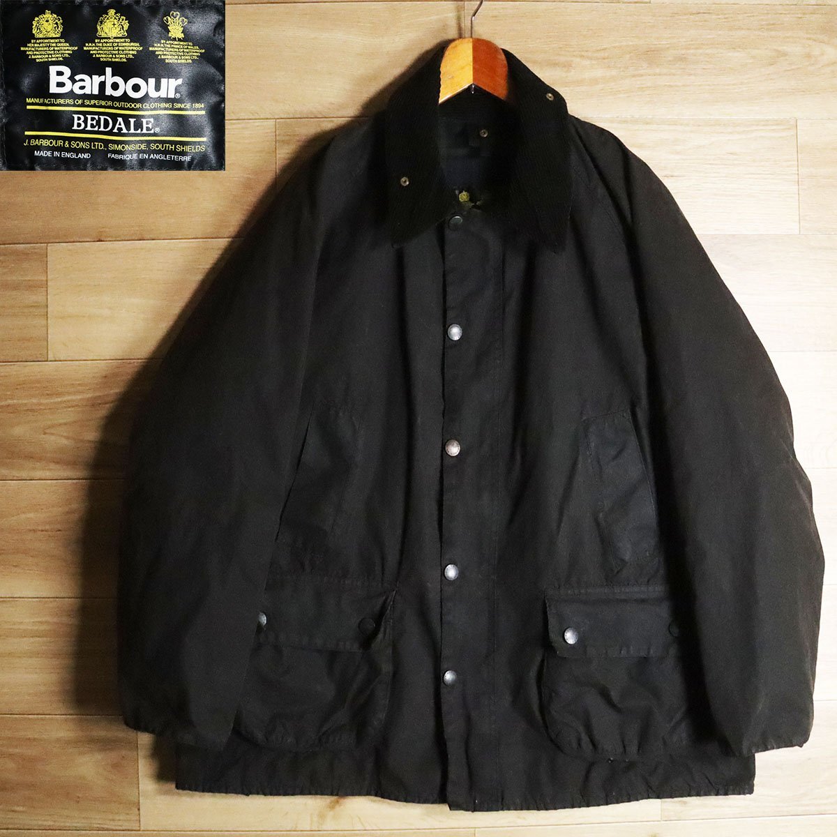 6R/Y7.4-3 イングランド製 Barbour バブアー BEDALE ビデイル オイルドジャケット ハンティングジャケット 襟コーデュロイ(男性用)｜売買されたオークション情報 ...