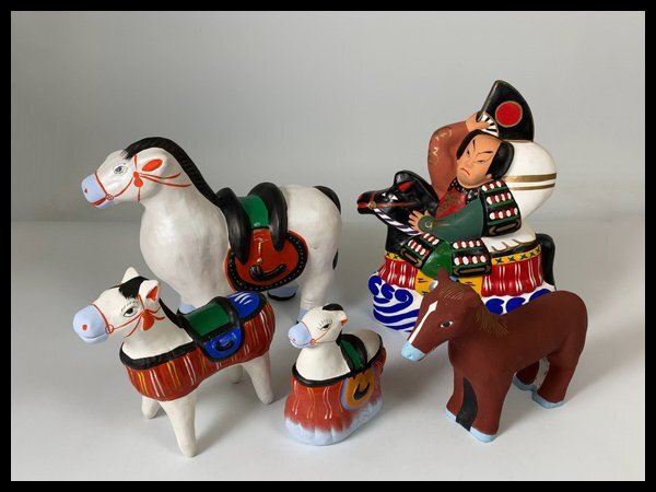 Yahoo!オークション - g195 堤人形 佐藤吉夫作・秋田中山人形 他 馬 土...