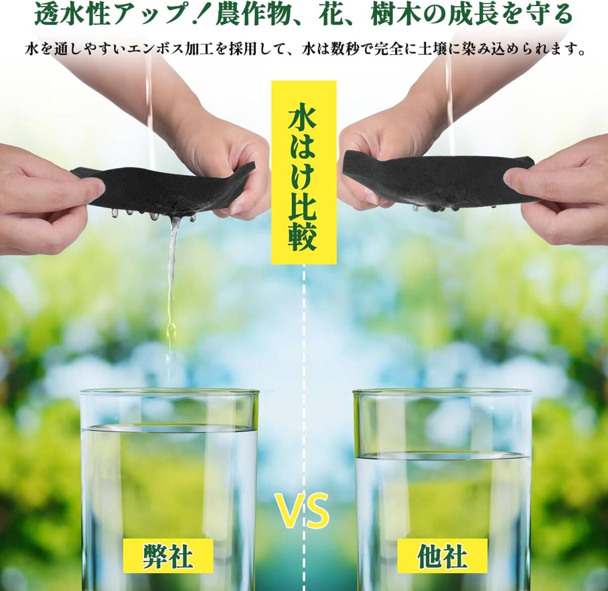 Yahoo!オークション - 新品 XiaZ 防草シート 1x50m ブラック高耐久性不...