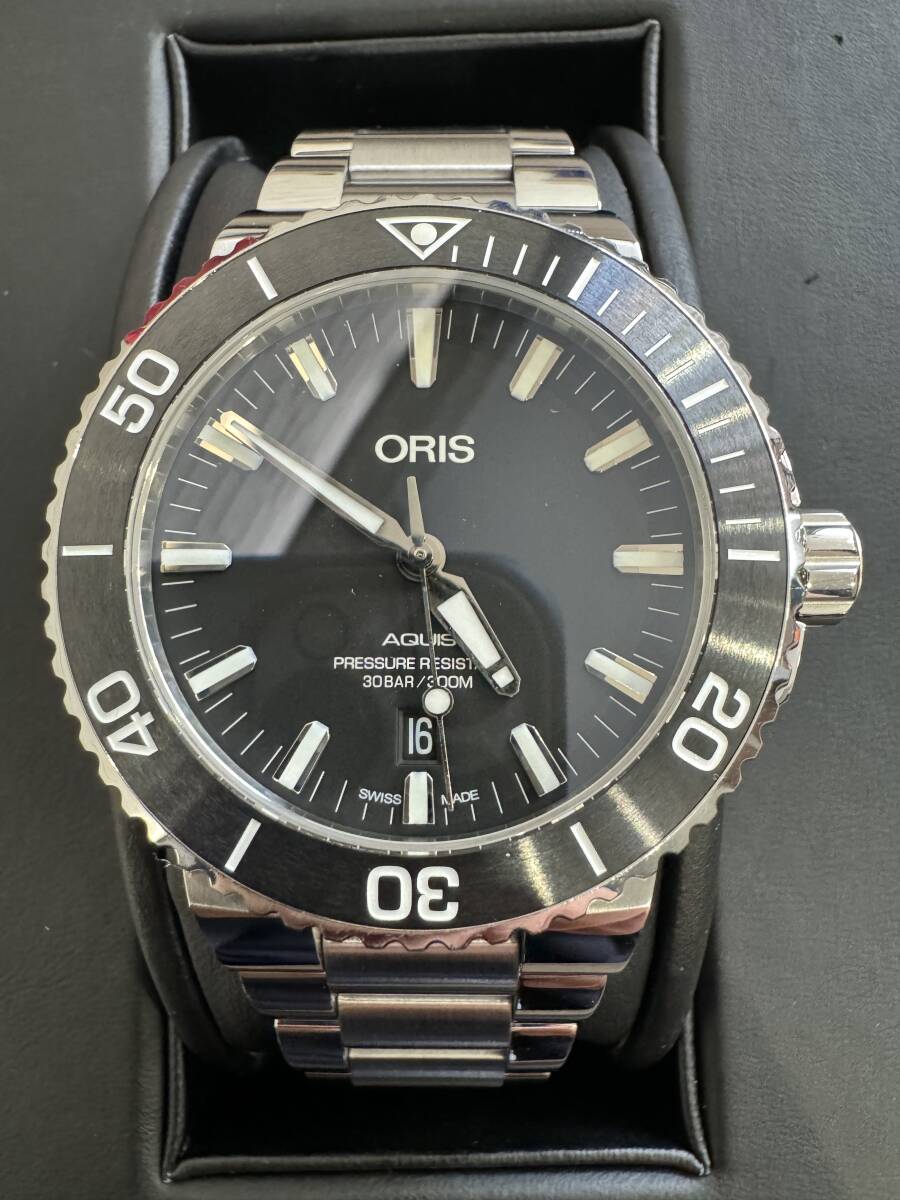ORIS Aquis デイト Ref.No 01 733 7730 4154-07 8 24 05PEB オリス ブラック文字盤 メンズ ダイバーウォッチ オートマチック(オリス)｜売買された ...