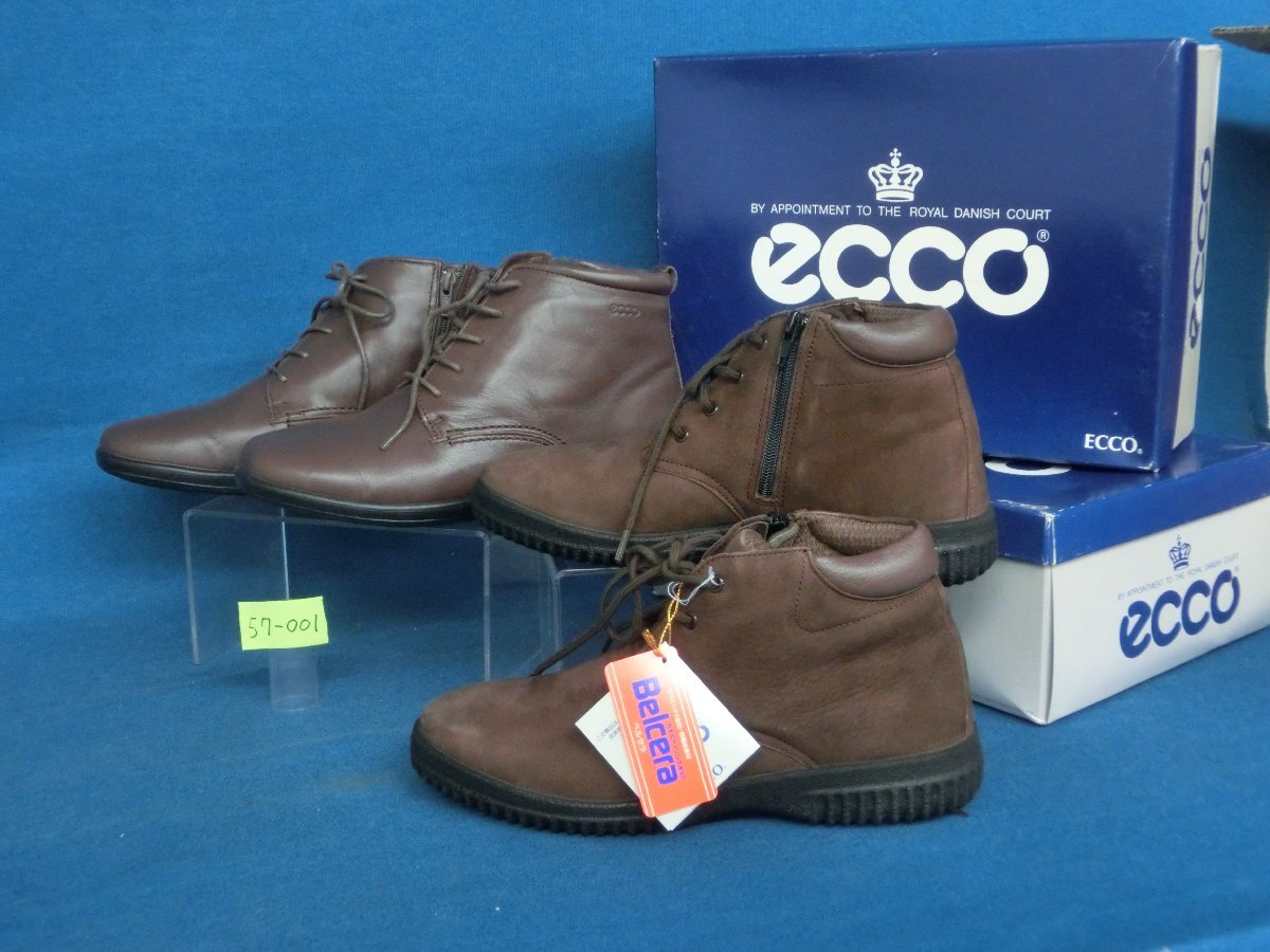 Yahoo!オークション - 57―001 ブーツ2点セット ECCO エコーソフ...