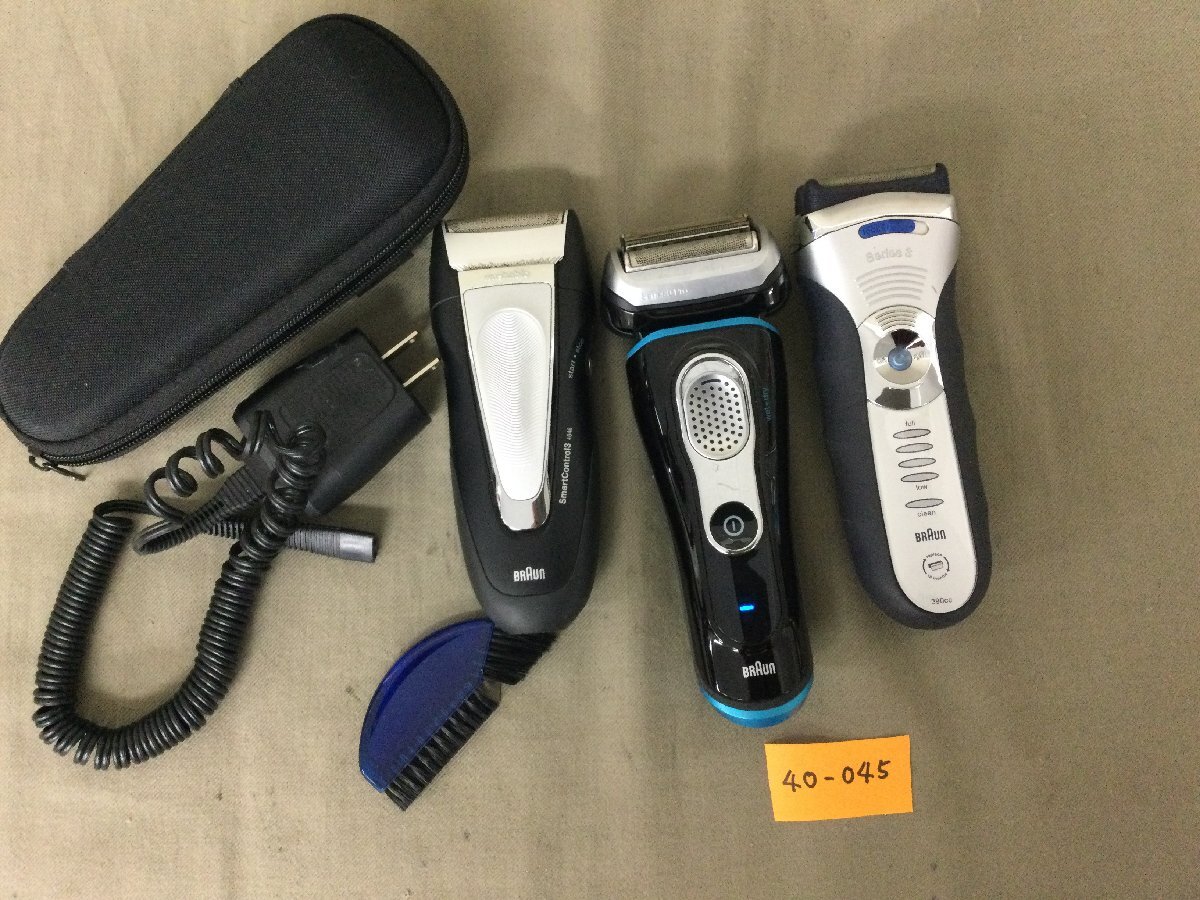 Yahoo!オークション - 40―045 電気シェーバーセット ブラウン 3...