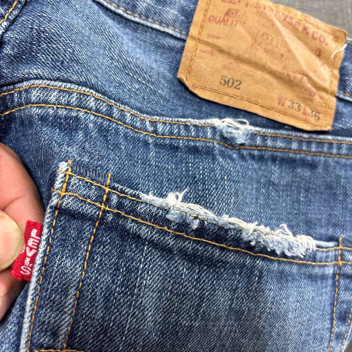Yahoo!オークション - リーバイス ヴィンテージ復刻 502 w33 赤耳 501X...