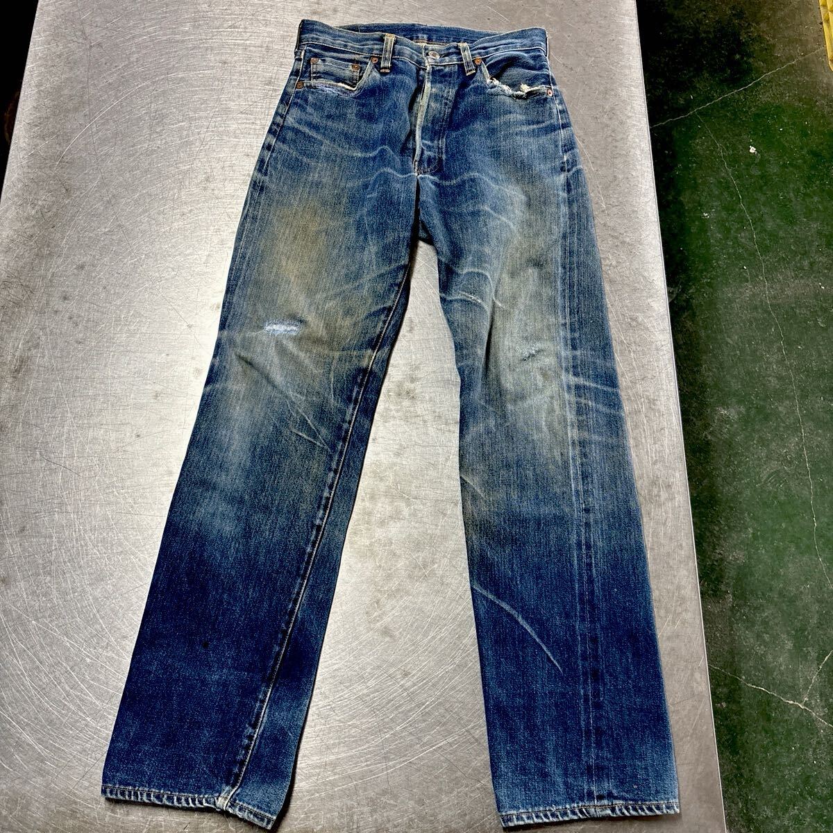 Yahoo!オークション - ヴィンテージ ビッグE 501XX w30 復刻 米国製 赤...