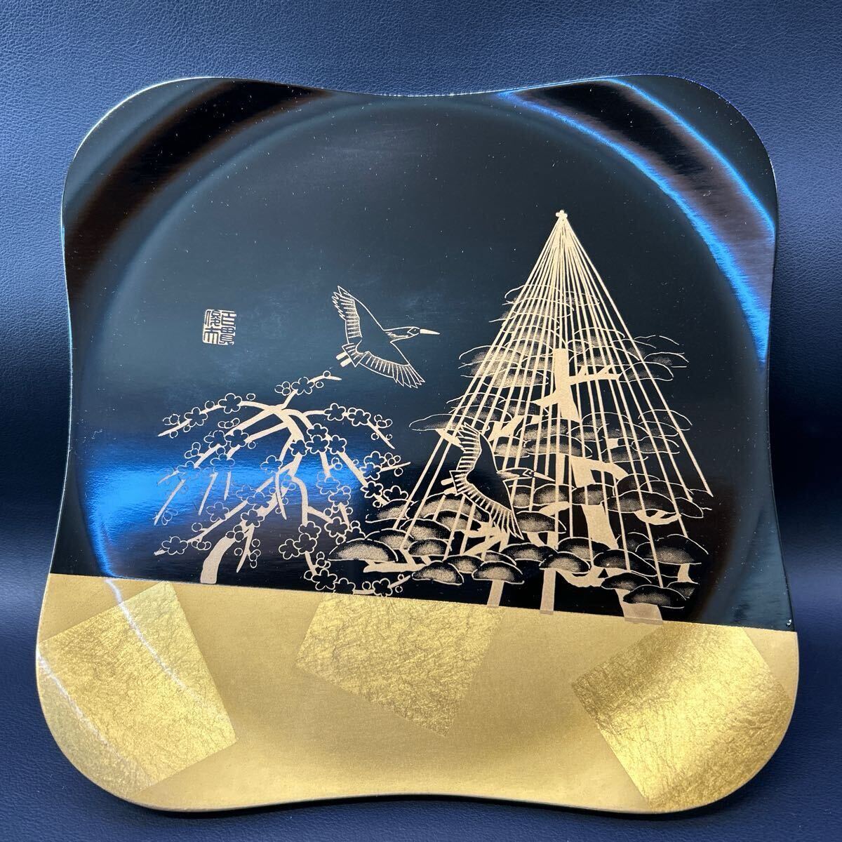 Yahoo!オークション - H2-8 漆器 菓子器 通産大臣指定 日本伝統工芸金...