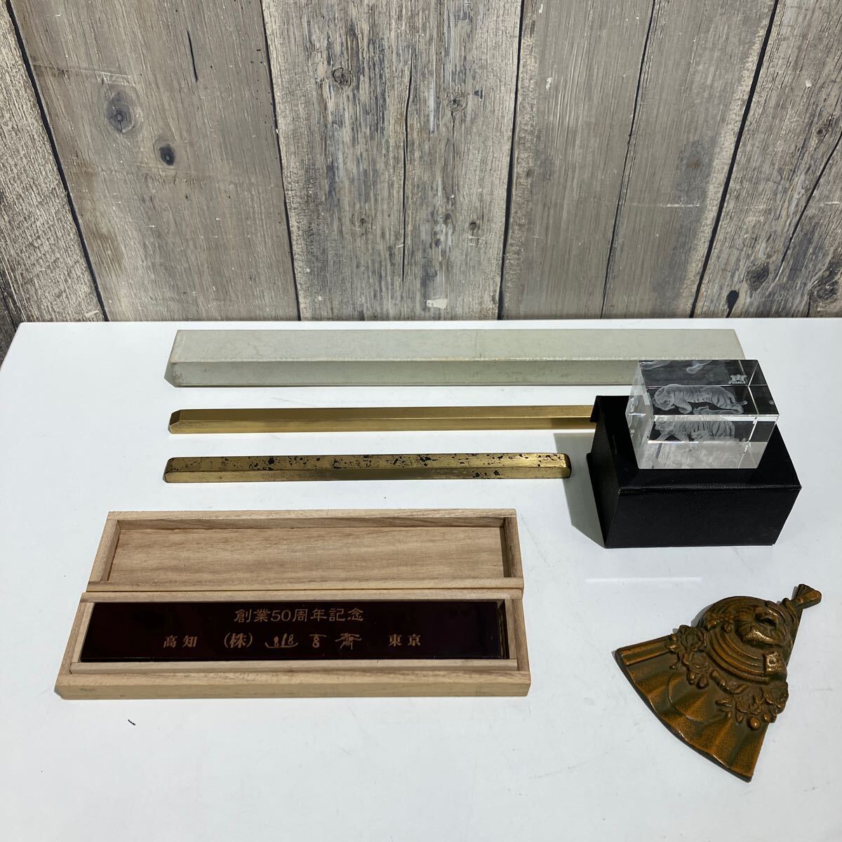 Yahoo!オークション - 4887 書道具 文鎮 5個 書道家整理品