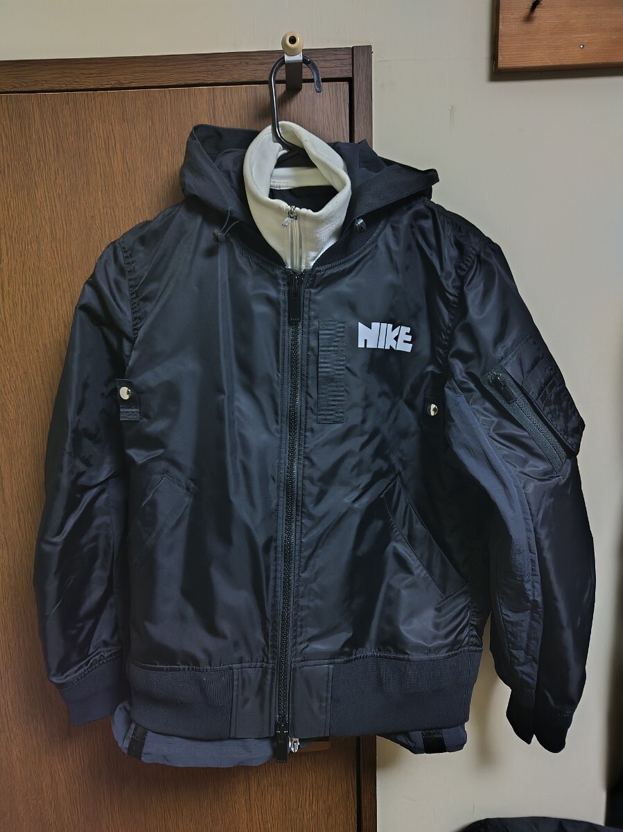 Yahoo!オークション - sacai NIKE MA-1 レイヤードボンバージャケットs...