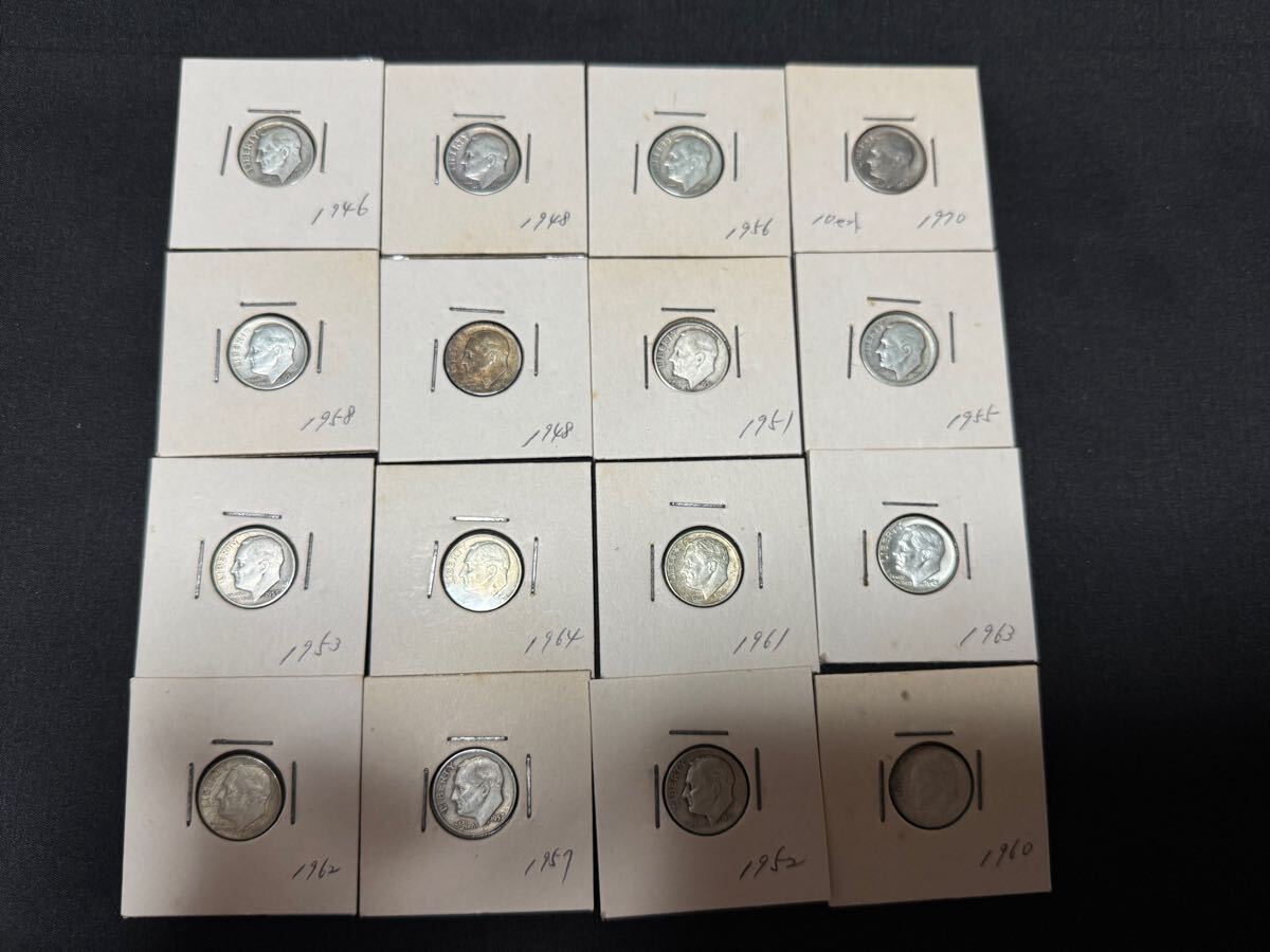 Yahoo!オークション - 【P58】アメリカ 10セント 1ダイム ルーズベルト...