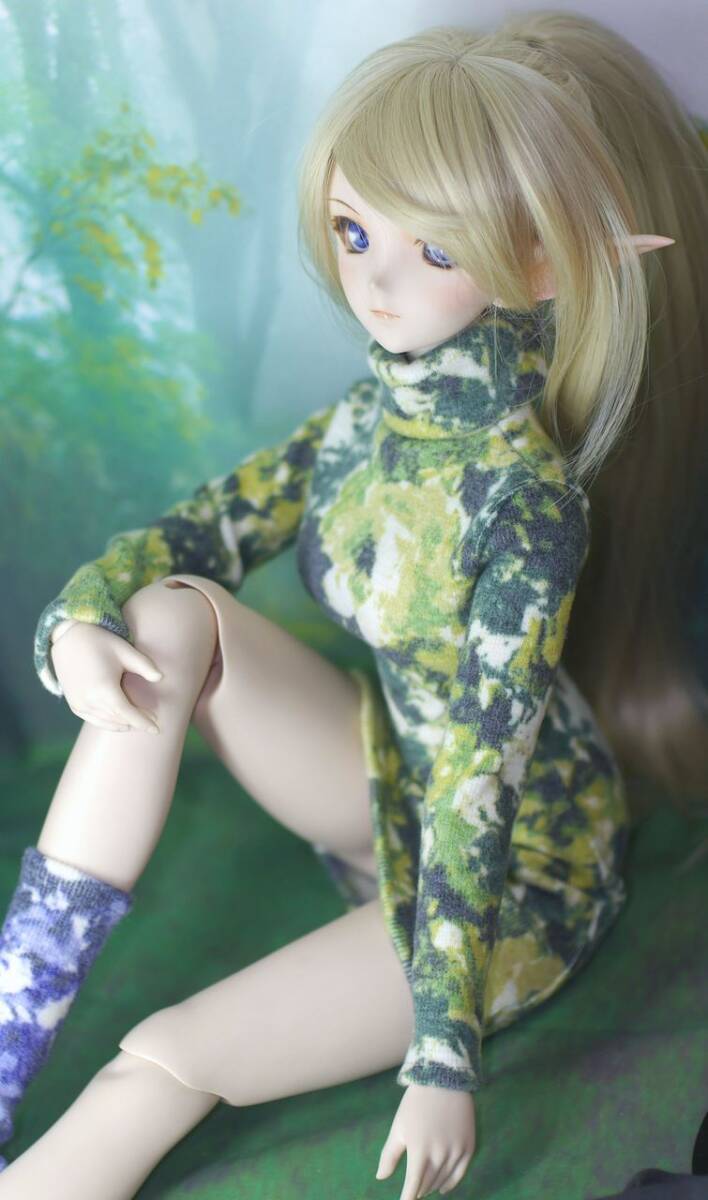 Yahoo!オークション - 60cm ドール用 ハイネック ニット ワンピース（...