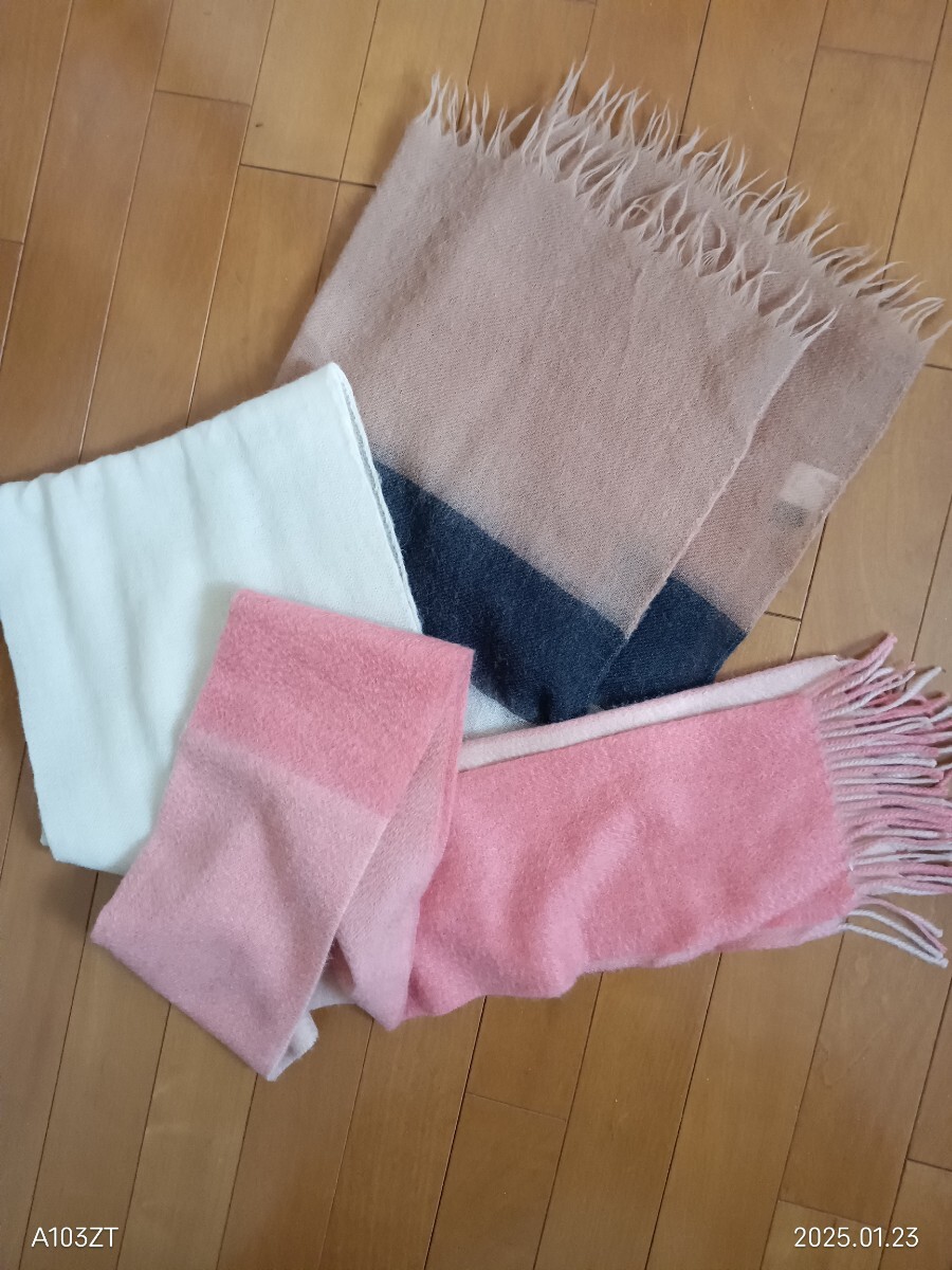 Yahoo!オークション - iCBマフラーUSED+GOBIカシミヤマフラーUSED