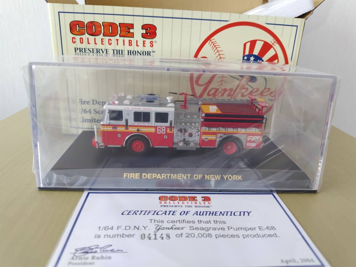 Yahoo!オークション - 絶版希少 CODE3 1/64 FDNYニューヨーク消防局シ...
