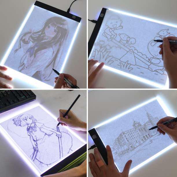 Yahoo!オークション - トレース台 LED A4 ライトテーブル トレースボー...